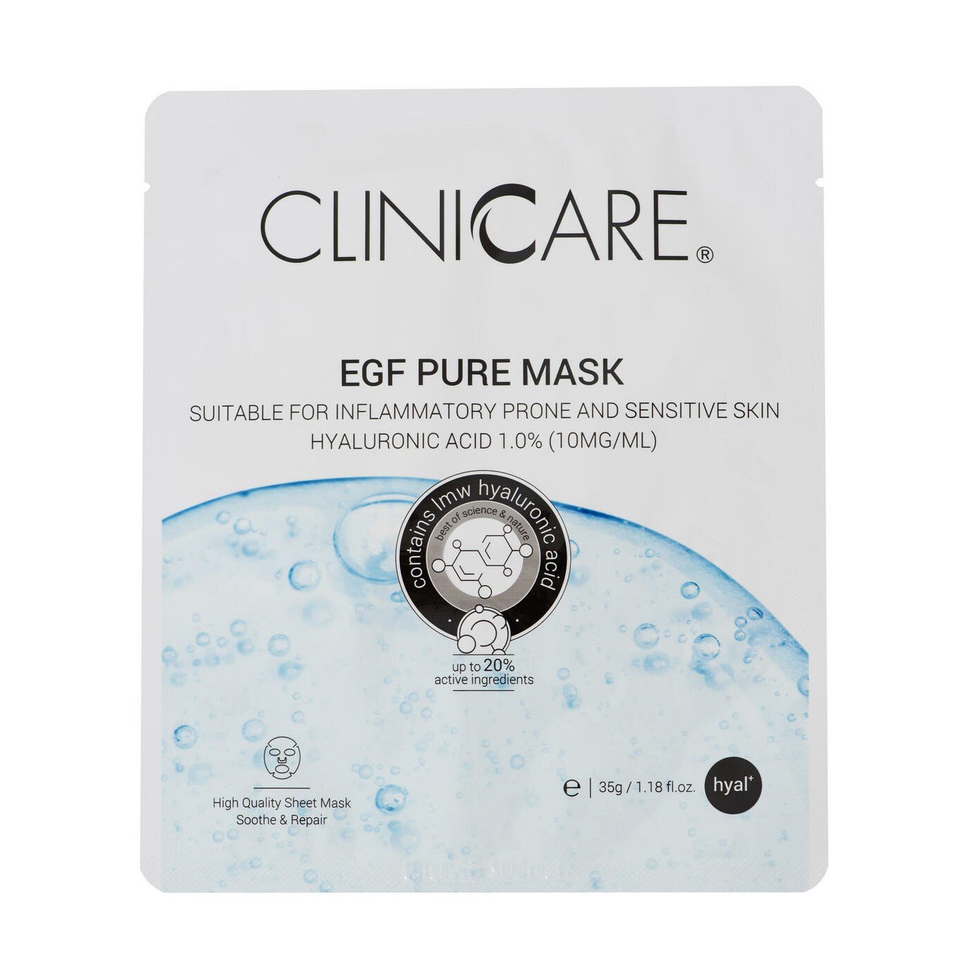 Clinicare EGF PURE MASK priešuždegiminio poveikio kaukė, 1 vnt ...